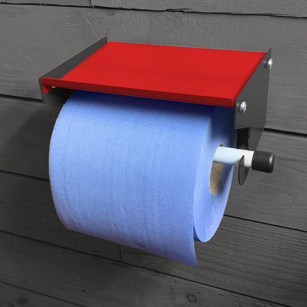 Blue Roll Holder with Shelf - Made in the UK - Galvanised Steel - TX ...